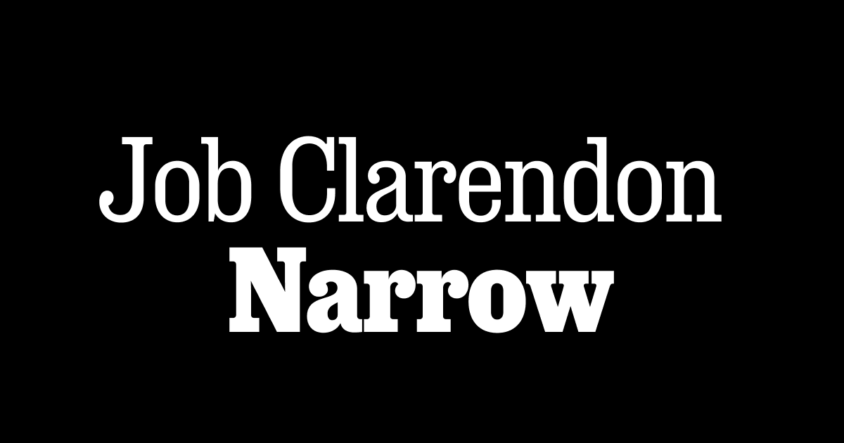 April’s Font of the Month: Job Clarendon Narrow | David Jonathan Ross