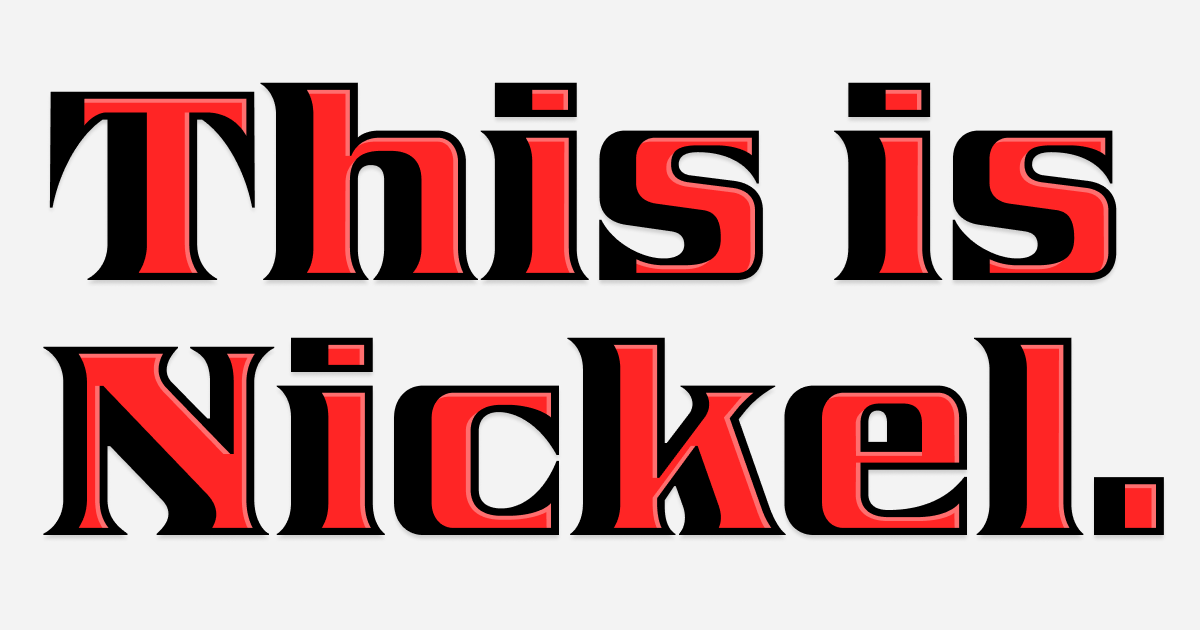 May’s font of the month: Nickel v2 | David Jonathan Ross